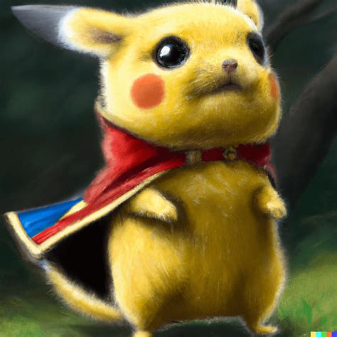 Dall E Ai Generated Image A Stunning Photograph Of A Pikachu Wearing