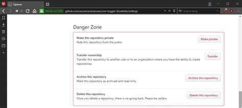 Classicpress Development With Github Delete Repository Azurecurve