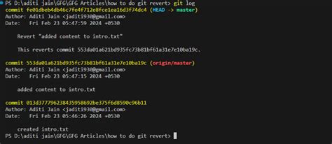 How To Revert A Commit With Git Revert Geeksforgeeks