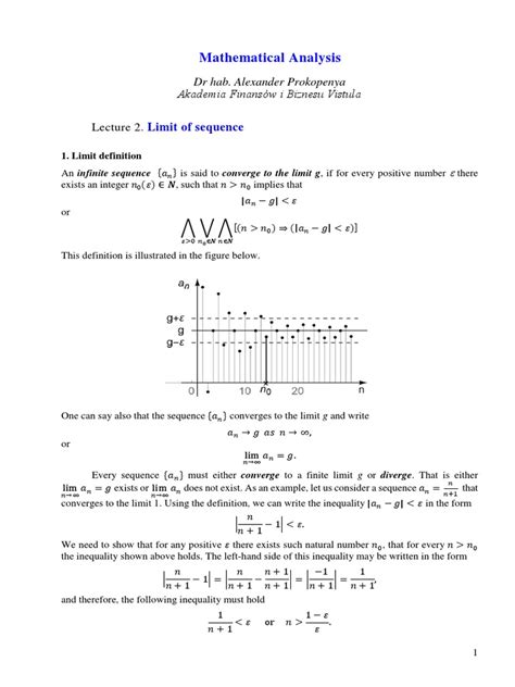 Math Analysis Lecture 2 2022 Pdf Sequence Mathematics