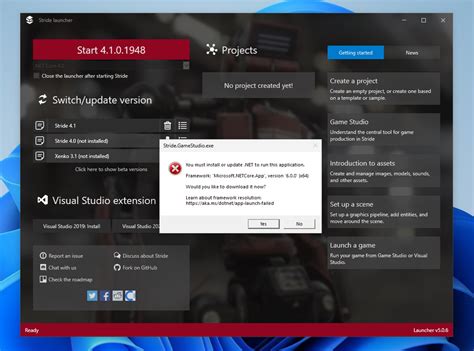 stride installer fails to install required runtimes sdks · issue