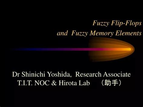 Ppt Fuzzy Flip Flops And Fuzzy Memory Elements Powerpoint