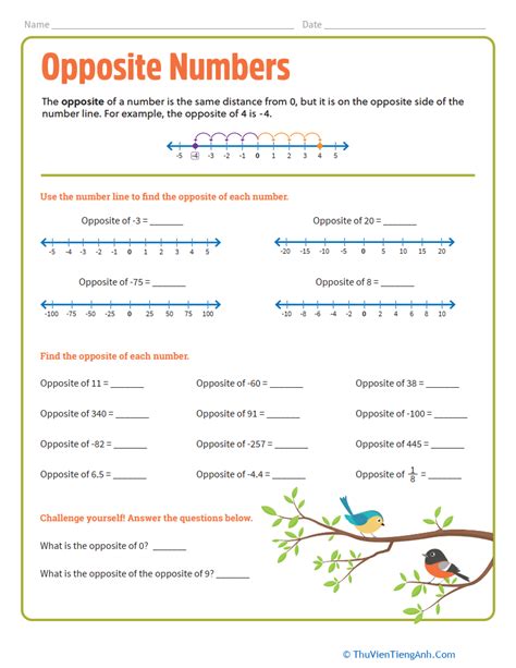 Opposite Numbers Thư Viện Tiếng Anh