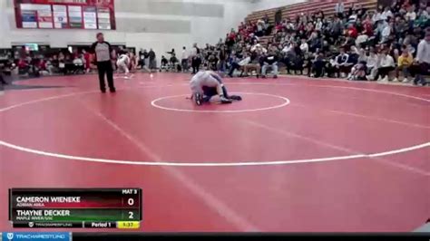 220 Lbs 5th Place Match Cameron Wieneke Adrian Area Vs Thayne Decker
