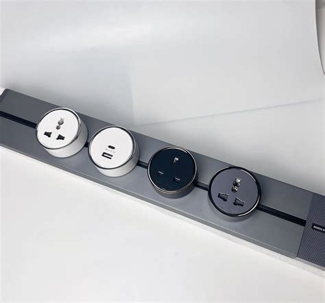 Shinelite Removable Power Rail Track Socket Adapters System Three Hole Track Type Power Track
