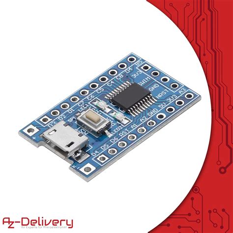 Azdelivery 5 X Arm Stm8s103f3p6 8 Bit Minimum System Microcontroller Development Board Module