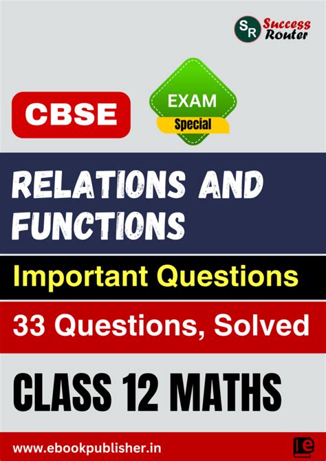 Cbse Important Questions Class 12 Maths Chapter 1 Relations And Functions