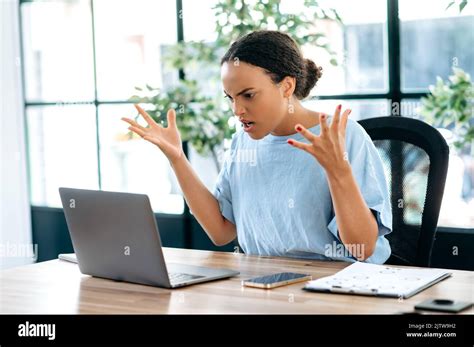 Irritated Angry Young Mixed Race Business Lady Company Director
