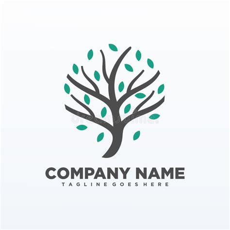 Tree Isolated Elements Vector Template Stock Vector Illustration Of