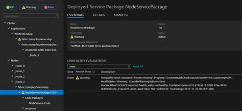 create an azure service fabric container application azure service
