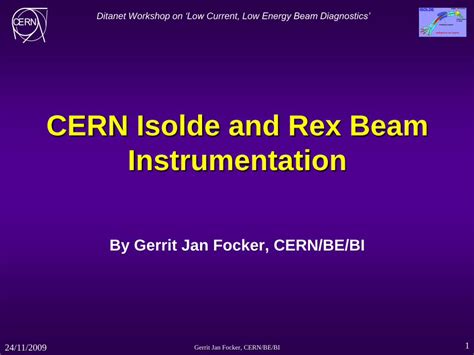 Pdf Cern Isolde And Rex Beam Instrumentation Dokumen Tips