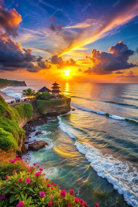 Premium Photo Beautiful Indian Ocean Sunset Bali Island Indonesia