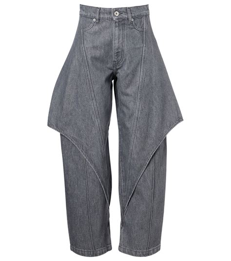 Jw Anderson Cropped Mid Rise Wide Leg Jeans Jw Anderson