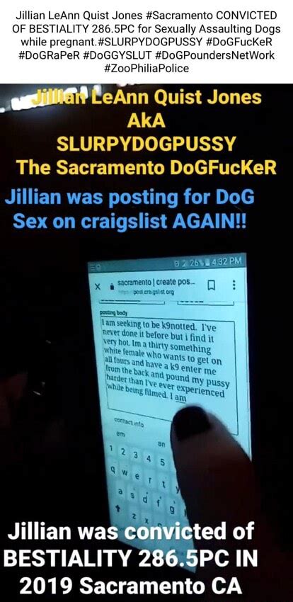 Jillian Leann Quist Janes Amento Convicted Of Bestiality 2865pc For