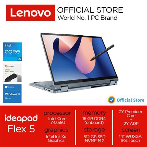 Promo Lenovo IdeaPad Flex IRU Core I U GB GB W OHS Stone Blue Diskon Di