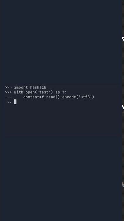 Hashing A File 1 Minute Python Tutorial Shorts Youtube