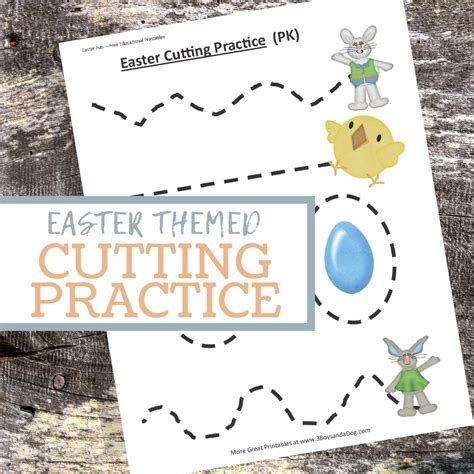 Printable Easter Worksheets Preschool Cutting Practice