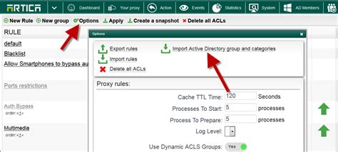 Import Active Directory Groups And Categories Artica Proxy
