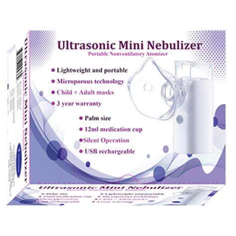 Ultrasonic Mini Nebulizer Portable Nonventilatory Atomizer 50027 0494 36 Durable Health