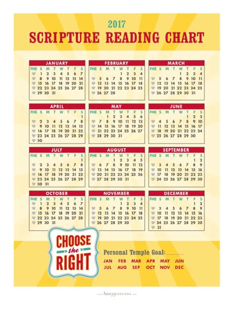 Scripture Reading Chart Printable Pdf Download