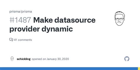 Make Datasource Provider Dynamic · Issue 1487 · Prisma Prisma · Github