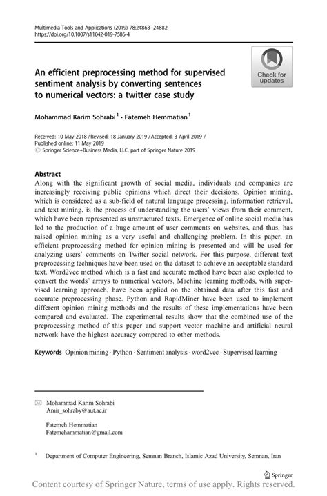 An Efficient Preprocessing Method For Supervised Sentiment Analysis By Converting Sentences To