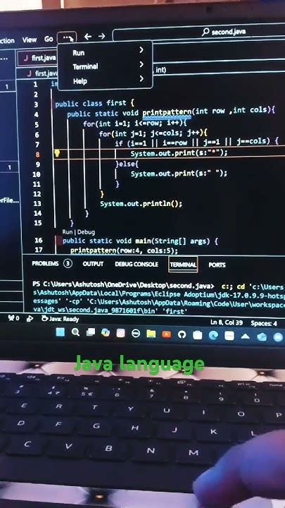 Pattern Carner In Java Language Javaprogramming Javas Python Javacript Coading9555 Code