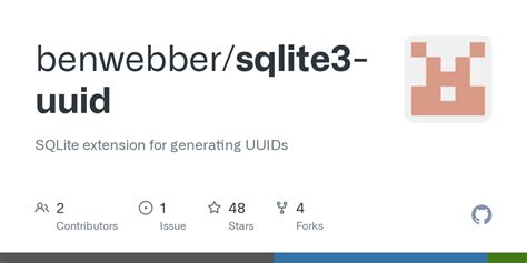 Github Benwebbersqlite3 Uuid Sqlite Extension For Generating Uuids