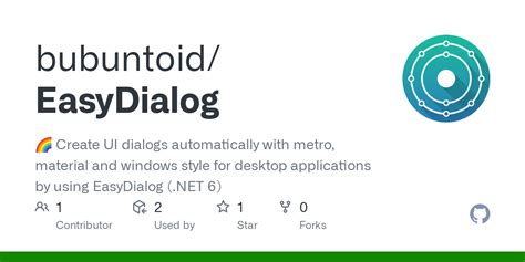 GitHub Bubuntoid EasyDialog Create UI Dialogs Automatically With Metro Material And