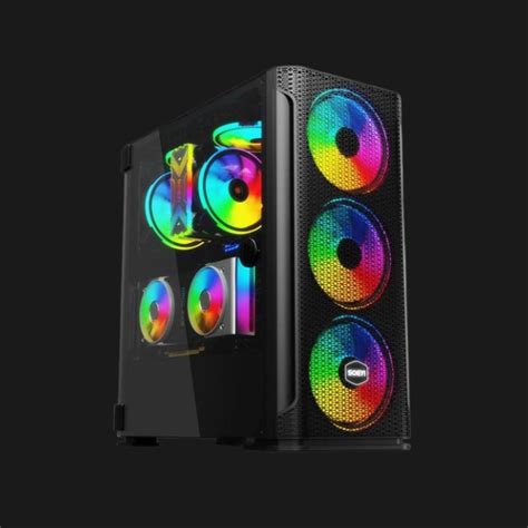 Case Technozone C With RGB FAN Controler Remote TechnoZone