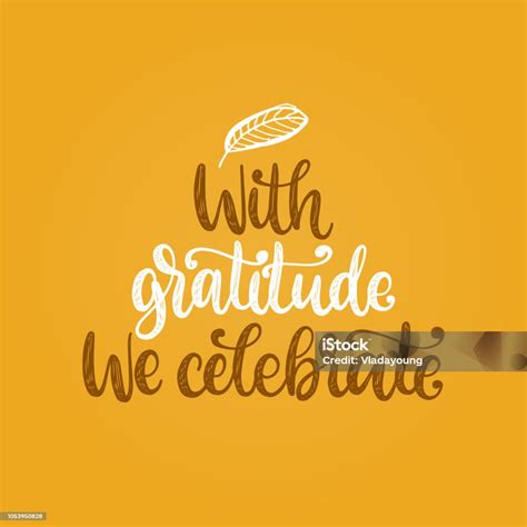 감사 우리 축 하 함께 노란색 배경에 글자 손을 추수 감사절에 대 한 리프와 벡터 일러스트입니다 감사에 대한 스톡 벡터 아트 및 기타 이미지 Istock