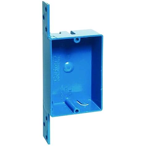 Carlon Outlet Box 1 Gang Pvc Blue Bracket Mounting B108b Upc Zoro