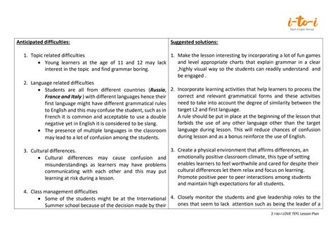 SOLUTION Tefl Assignment 2 Lesson Plan Grammar Pdf 3 Studypool