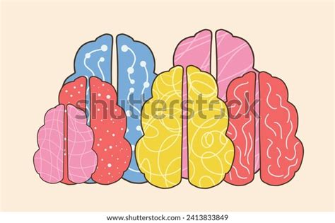 Group Different Human Brains Neurodiversity Symbol Stock Vector Royalty Free 2413833849