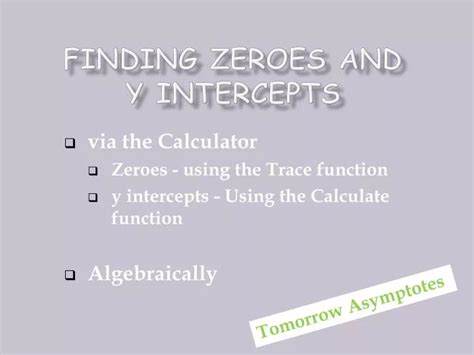PPT Finding Zeroes And Y Intercepts PowerPoint Presentation Free Download ID 2416598