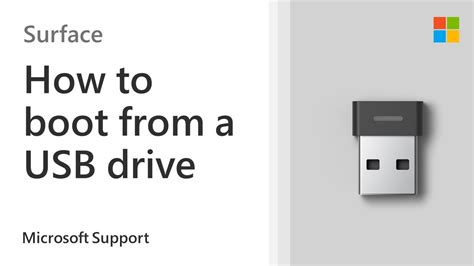 How To Boot A Surface From A Usb Device Microsoft Youtube