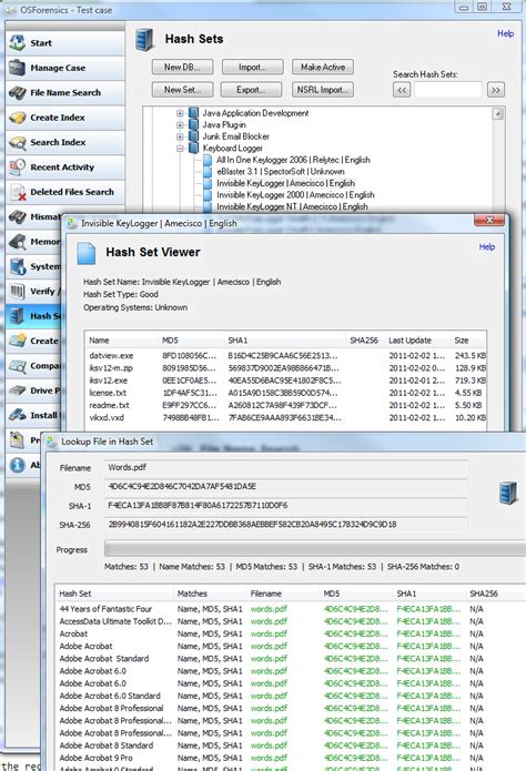 Nsrl Rds And Osforensics Hash Sets Passmark Support Forums