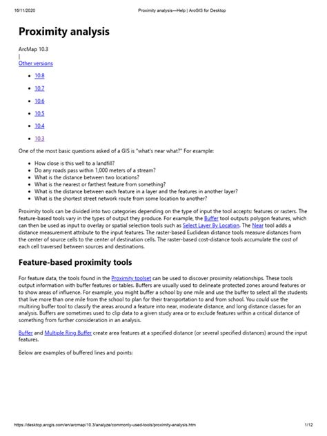 Proximity Analysis—help Arcgis For Desktop Pdf