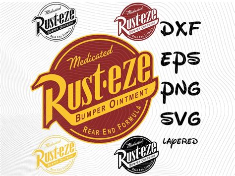 Rust Eze Medicated Bumper Ointment Rear End Formula Svg Png Dxf Eps Cliparts Cars Svg Cartoon