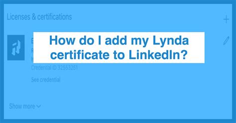 How To Add Your Lynda Certificate To Linkedin Anyleads
