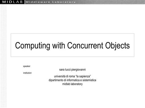 Ppt Computing With Concurrent Objects Powerpoint Presentation Free
