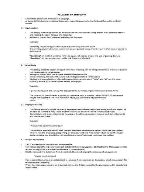 fallacies of ambiguity pdf fallacy argument