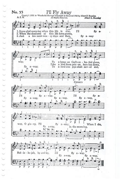 Song Sheet Fellowship Hall