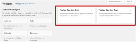How To Build The Footer Of A Wordpress Website Using Dynamic Sidebars And Widgets Usablewpusablewp