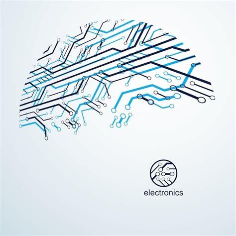 Premium Vector Futuristic Cybernetic Scheme Vector Motherboard