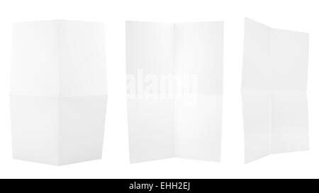 Set Of Folded A4 Paper Sheets Stock Photo Alamy