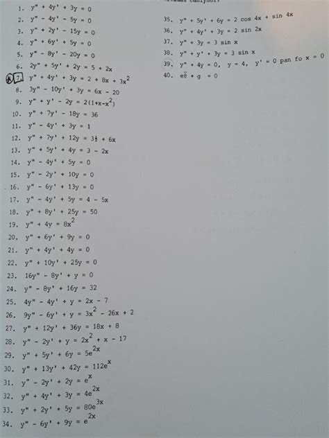Alevel Maths Differential Equations 2nd Order Qa Pdf