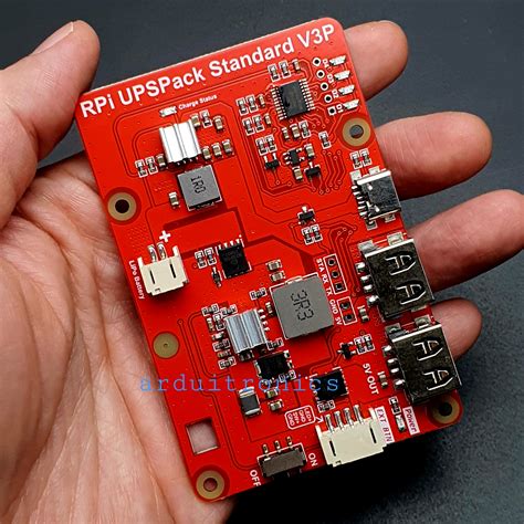 Raspberry Pi Rpi Upspack Standard V3 Pcb สีแดง Battery Box 18650