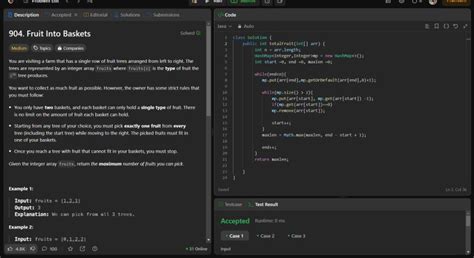 rahul dhakad on linkedin day 21 of my 60 days leetcode challenge of java dsa q no 904 fruit into…