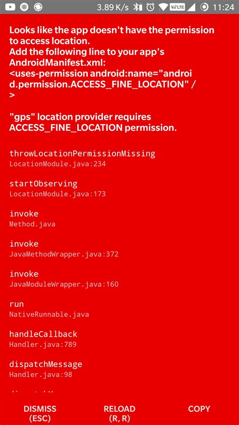 React Native Cannot Access Location Using Geolocation Api Stack Overflow
